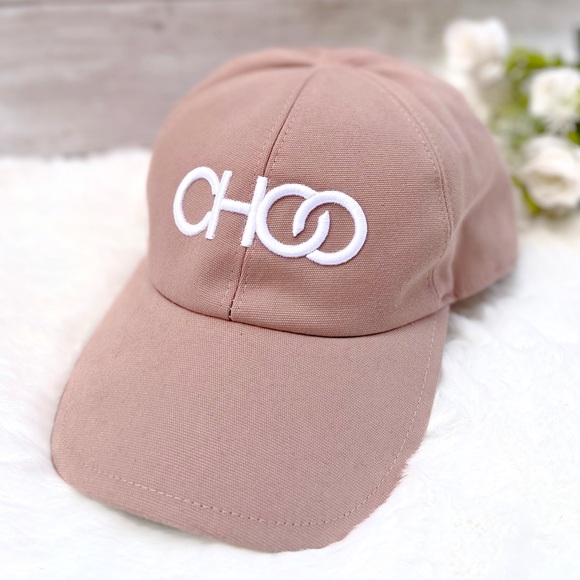 Jimmy Choo | Accessories | New Jimmy Choo Paxy Pink Cotton Baseball Cap ...
